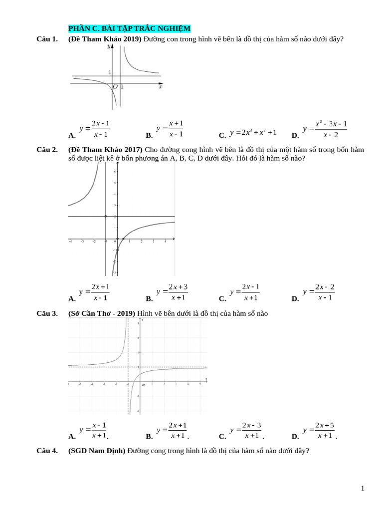 PHAN C. BAI TAP TRAC NGHIEM - Cauhoi | PDF