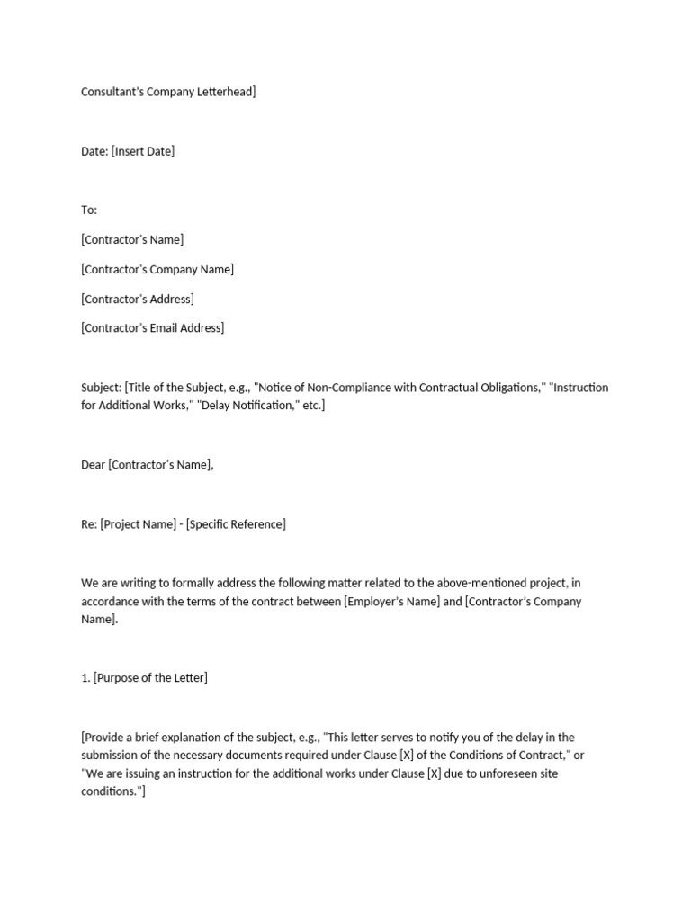 Project Compliance Notification Letter | PDF | Common Law | Business Law