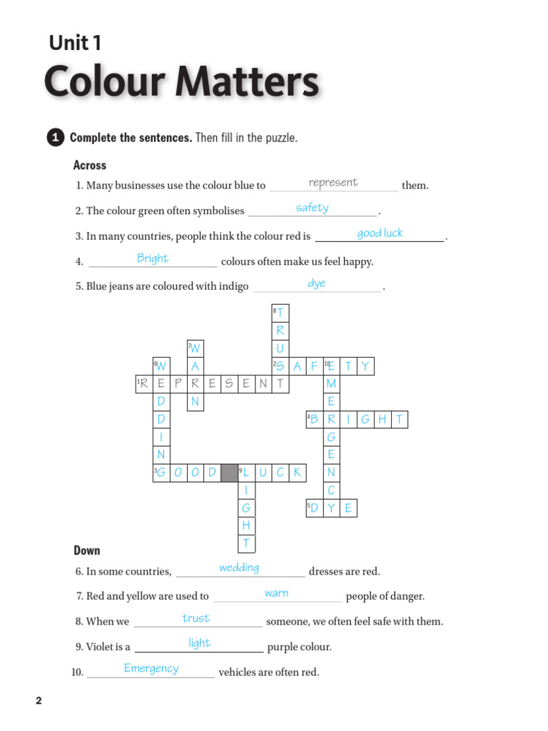 Owi Bre l02 U01 Ak Workbook | PDF | Color | Collage