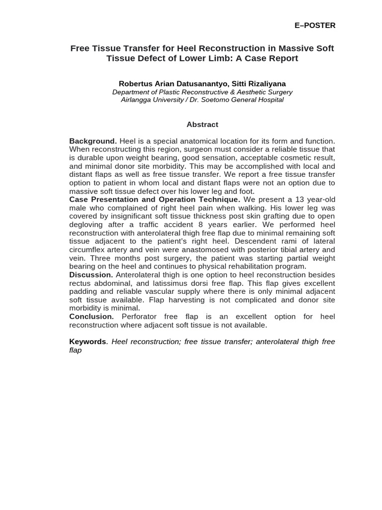 Contoh Abstrak Dan Fulltext Case Report | PDF | Foot | Human Leg