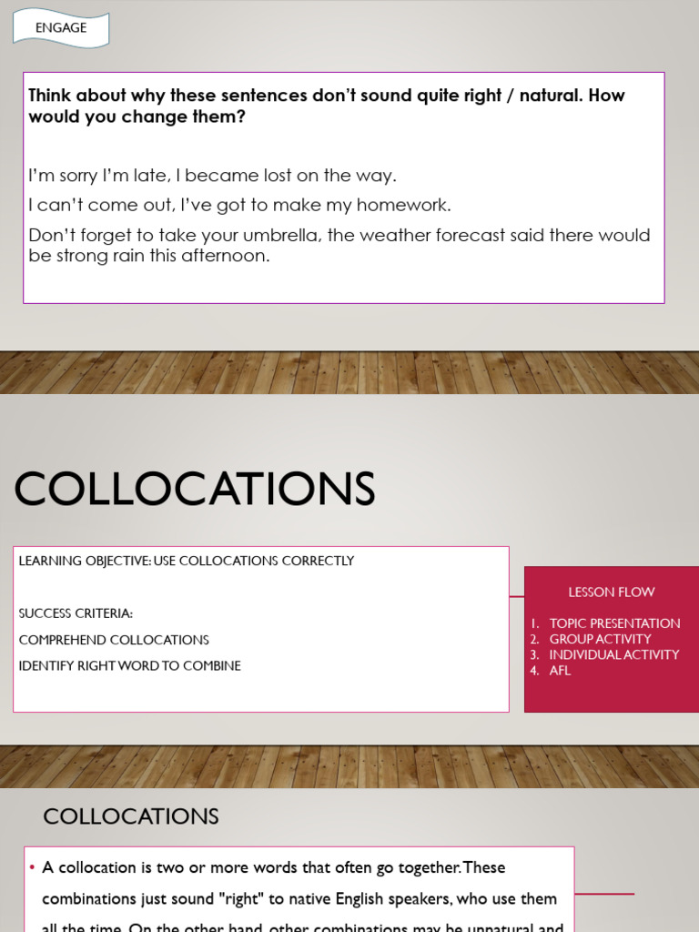 COLLOCATIONS | PDF | Word | Language Mechanics