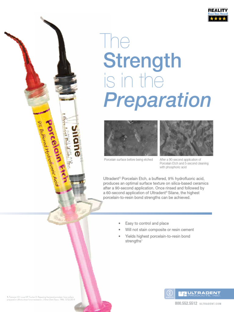 Ultradent Porcelain Etch and Silane Sales Sheet 68303.11 | PDF | Syringe | Materials