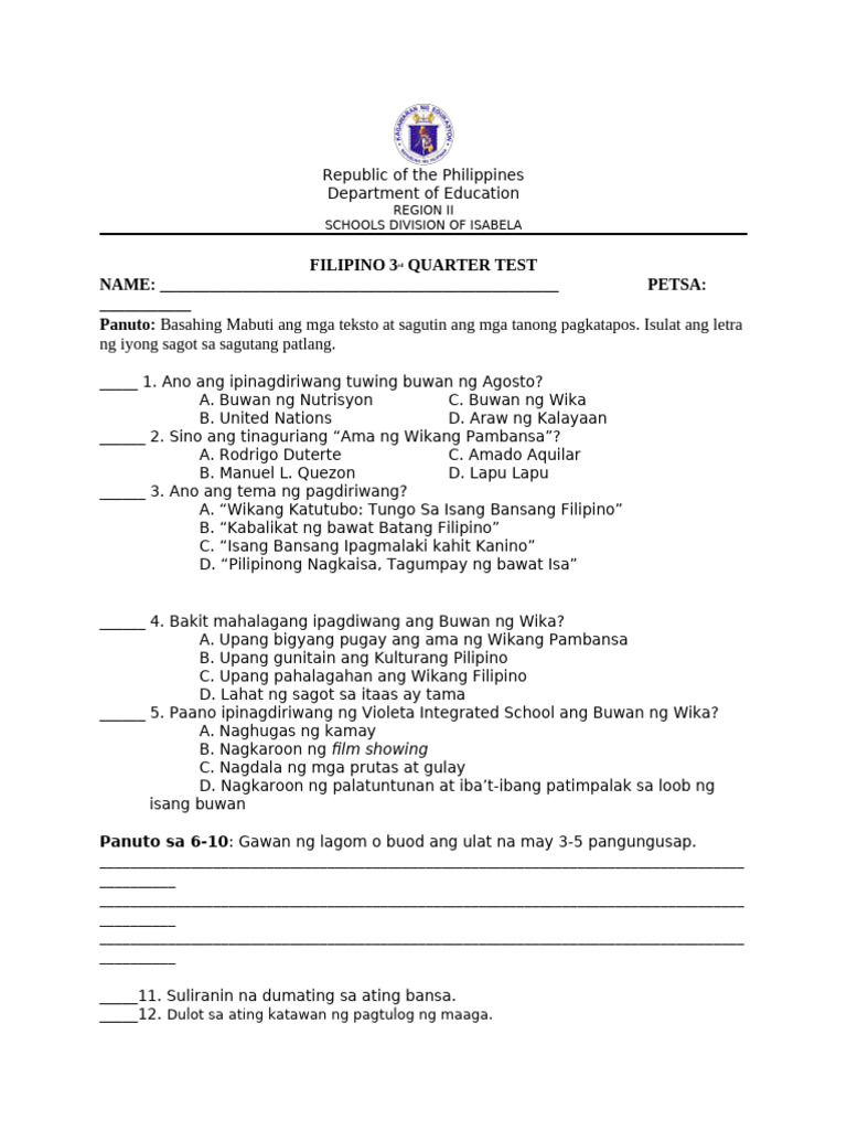 Filipino | PDF