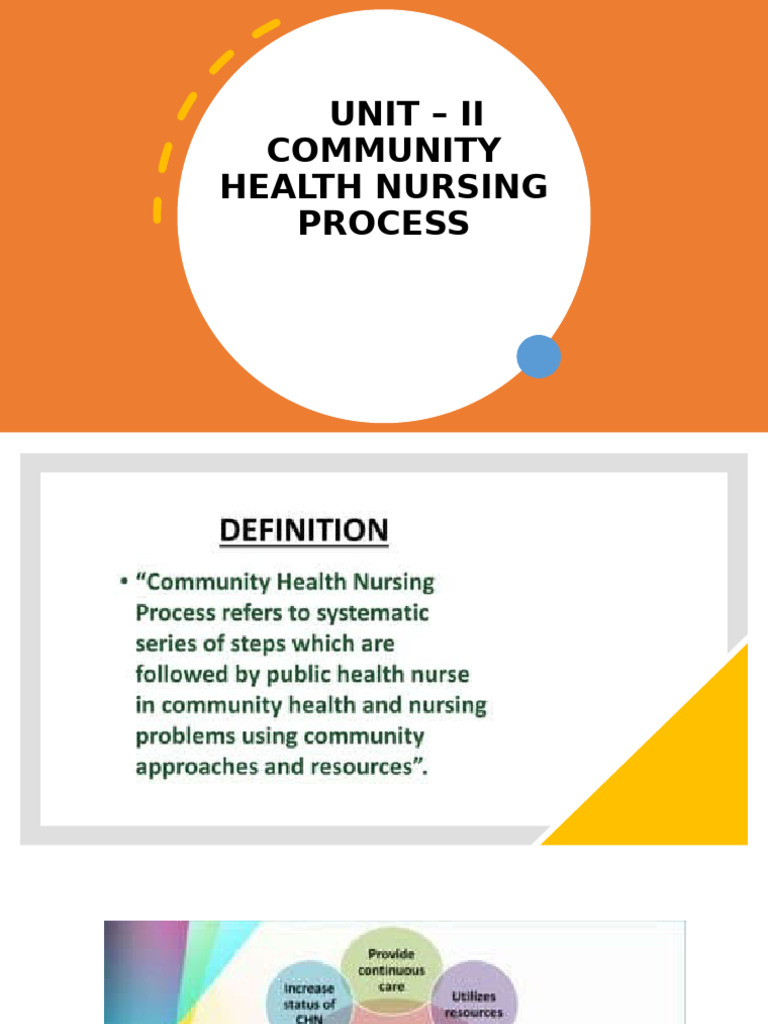 Unit - Ii Community Health Nursing Process | PDF