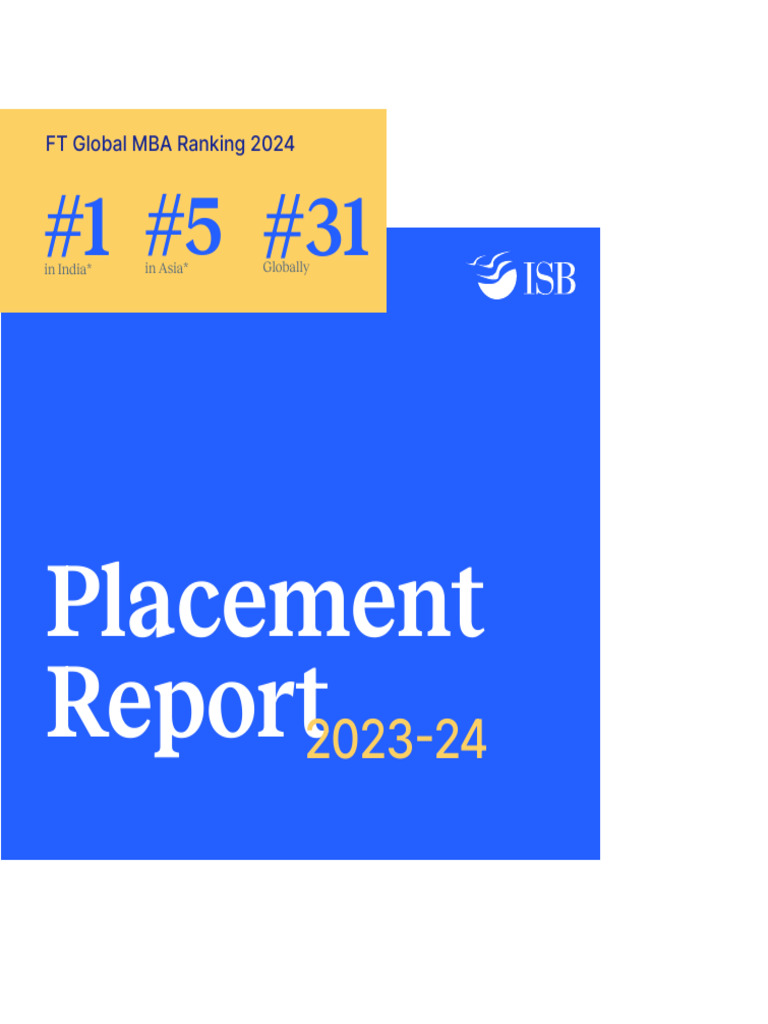 ISB Hyderabad Placement Report 2024 | PDF | Business
