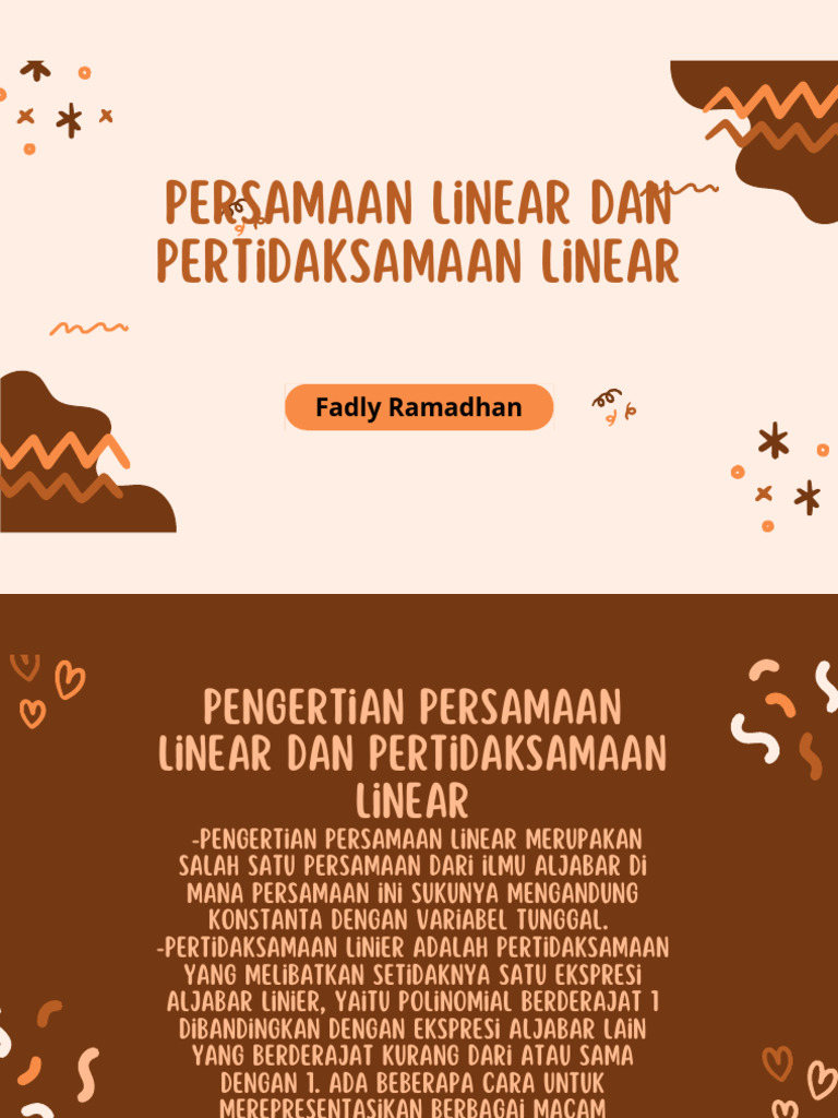 Persamaan Linear Dan Pertidaksamaan Linear | PDF