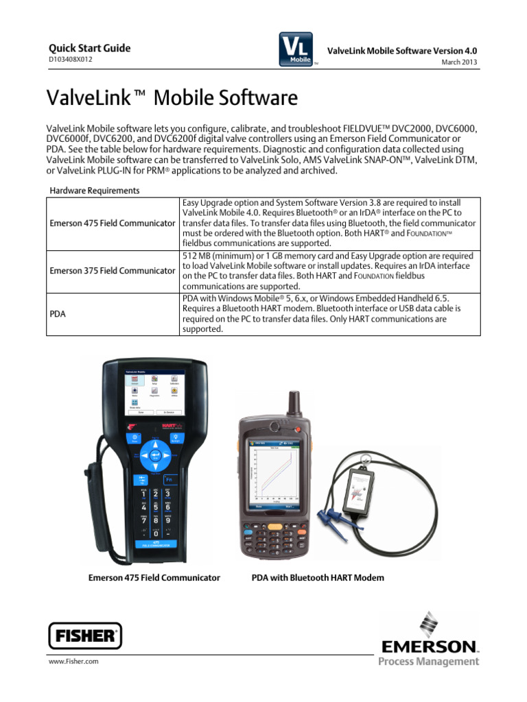 D103408X012 - QSG ValveLink Mobile | PDF | Personal Digital Assistant ...