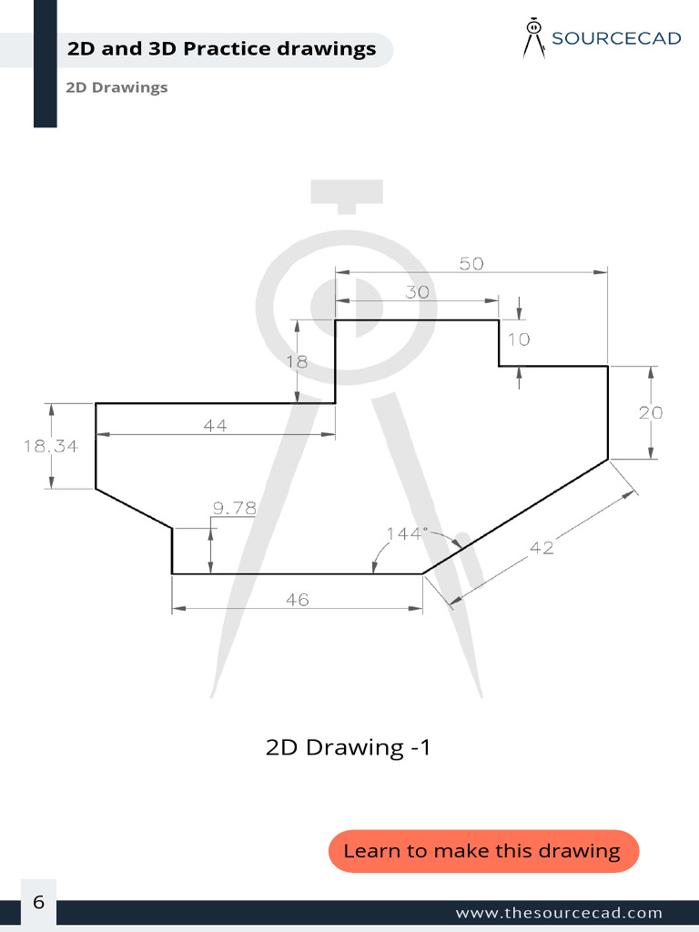 2D and 3D Practice Drawings | PDF