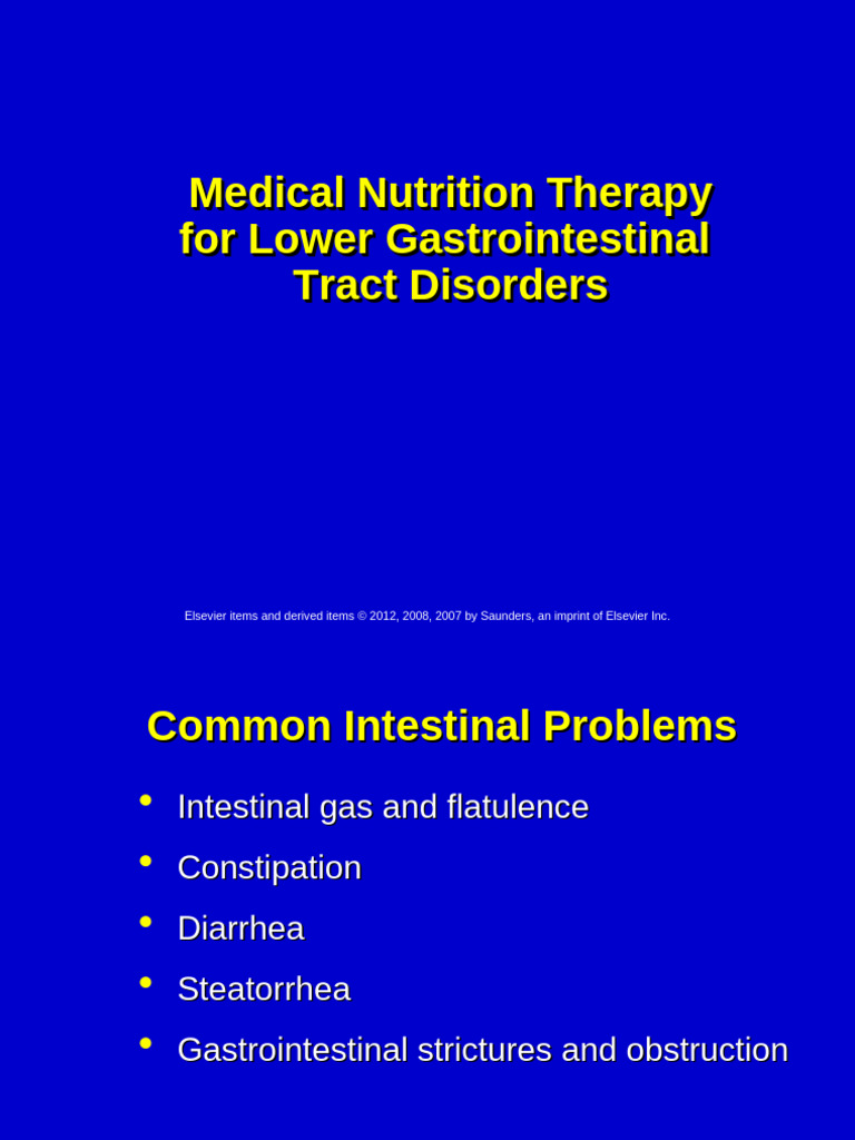 Lower GI Nutrition 5 | PDF | Flatulence | Constipation