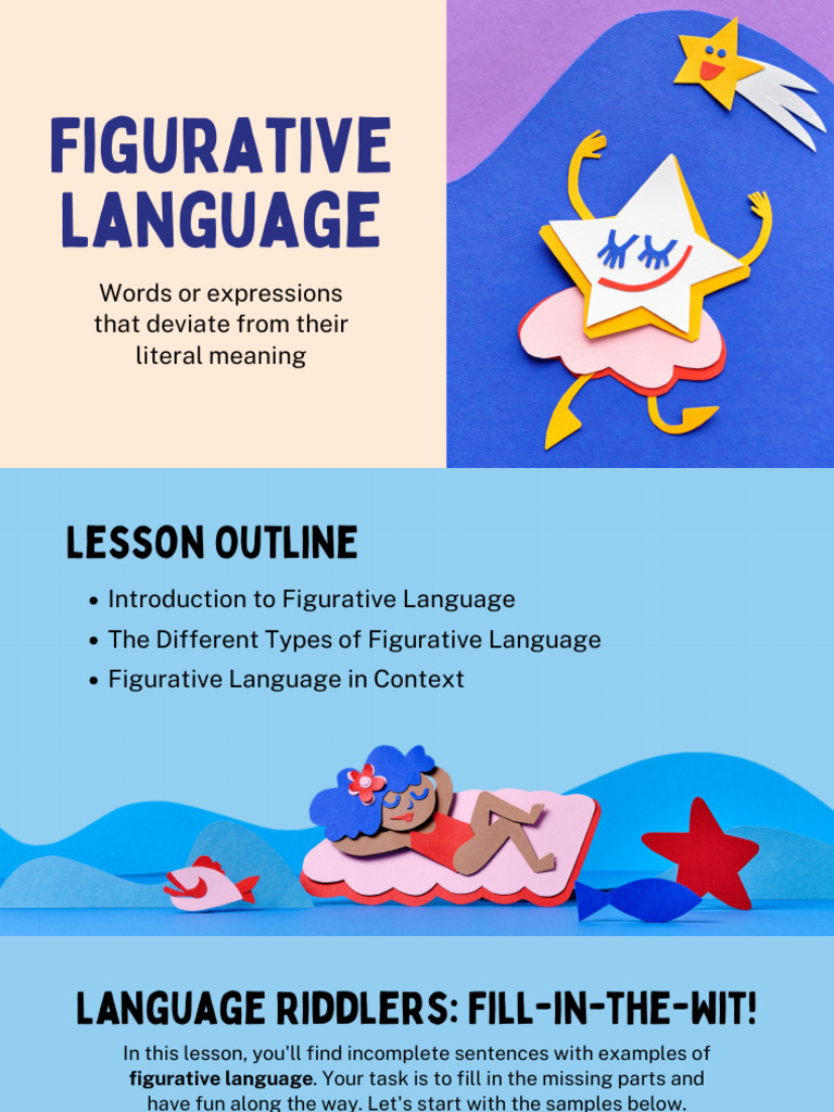 Figurative Language Education Presentation Southwestern Illustration ...