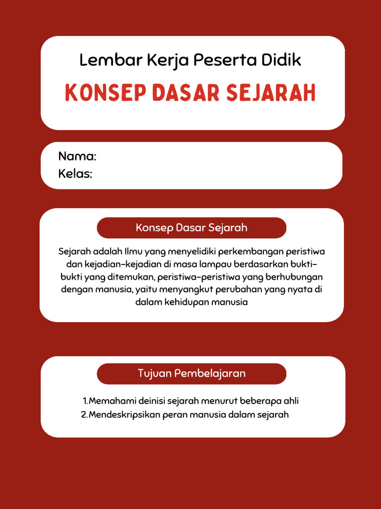 LKPD Sejarah - Ilmu Dasar Sejarah Part 1 | PDF | Ilmu Sosial