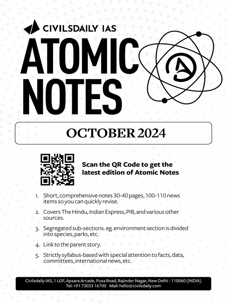 Atomic Notes - October Civilsdaily | PDF | Unrwa | Solar Eclipse