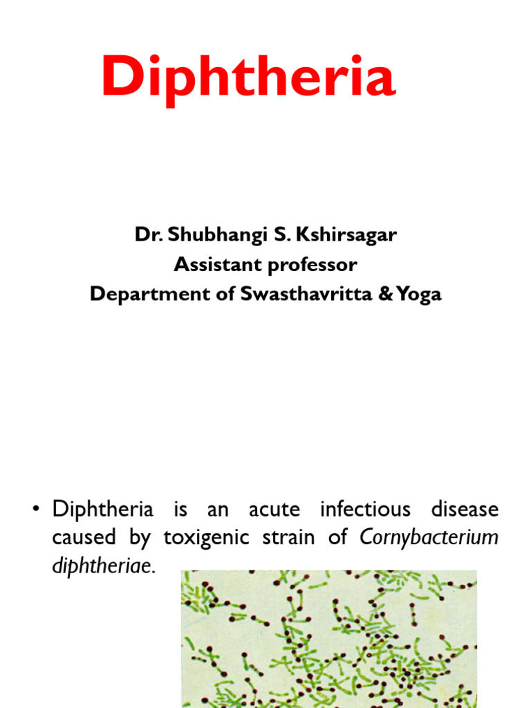 Diptheria 220223165348 | PDF | Infection | Medical Specialties