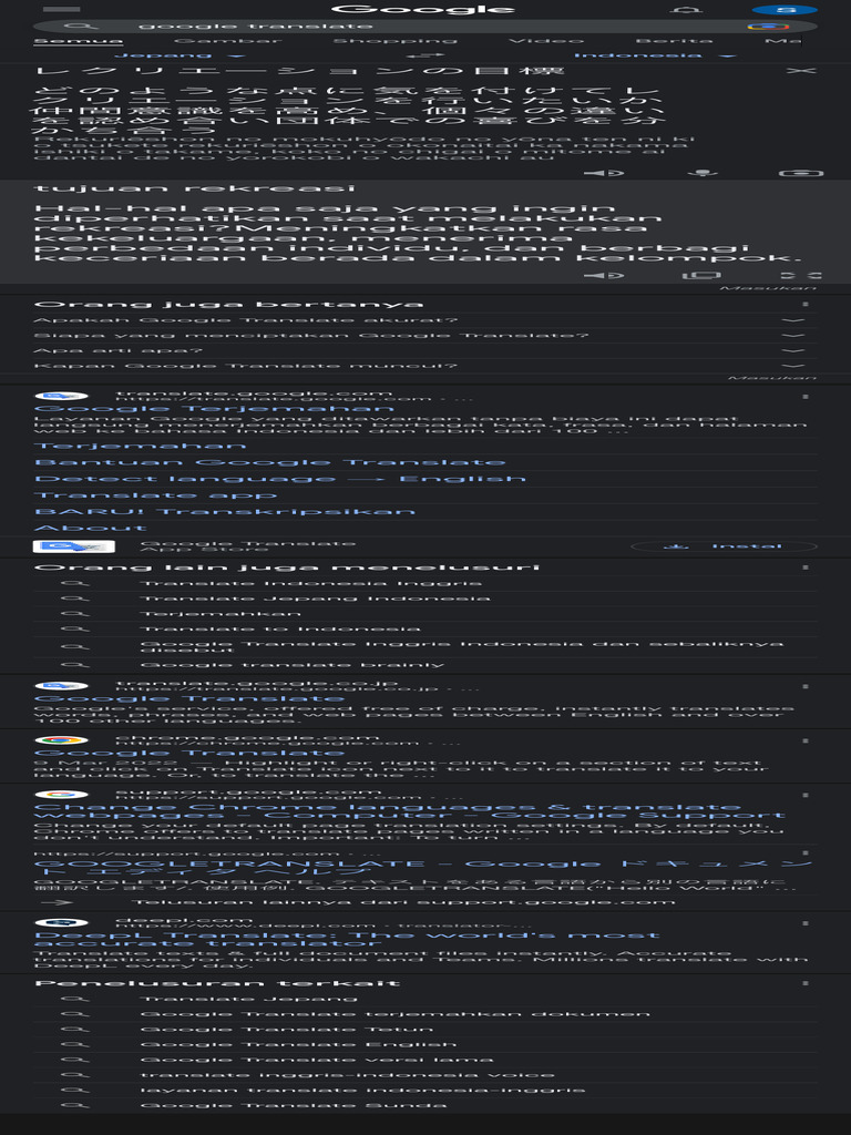 Google Translate - Penelusuran Google | PDF | Game & Aktivitas