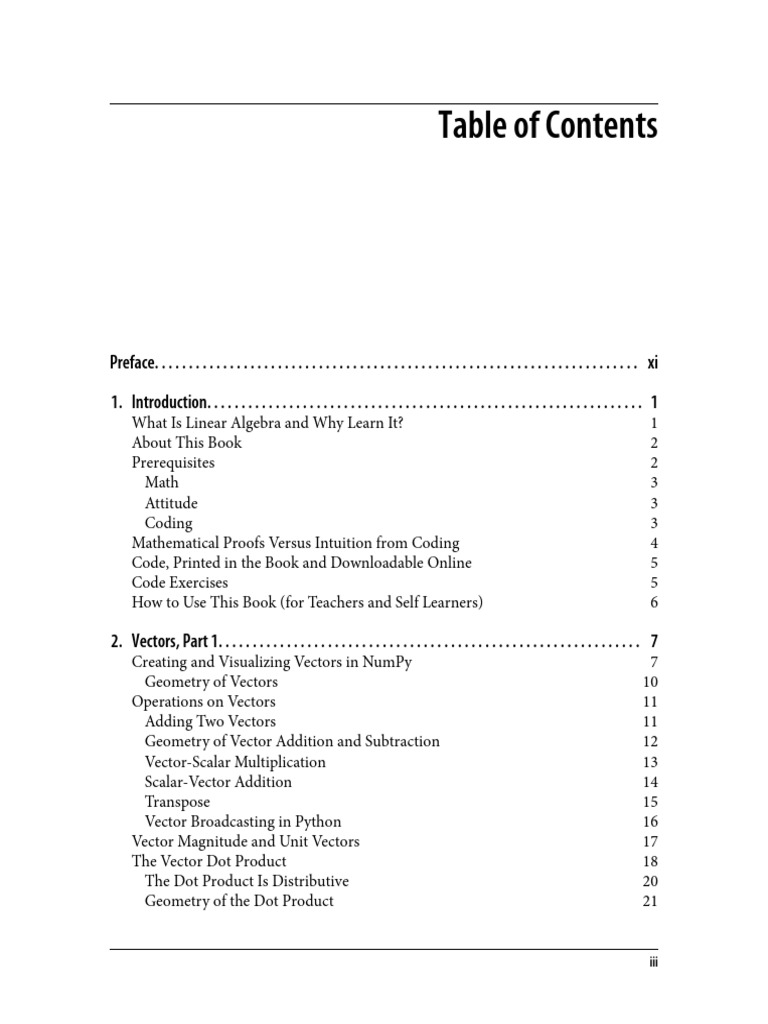 9789355422187_toc | PDF | Matrix (Mathematics) | Eigenvalues And Eigenvectors