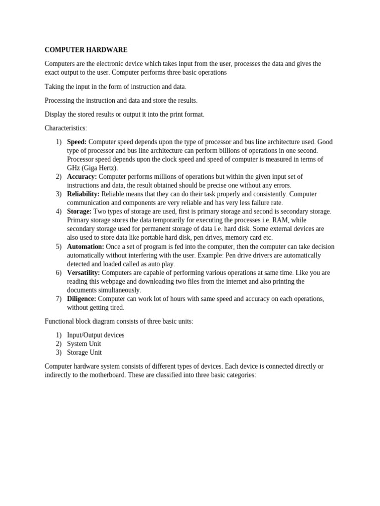 3 Hardware | PDF | Computer Data Storage | Input/Output
