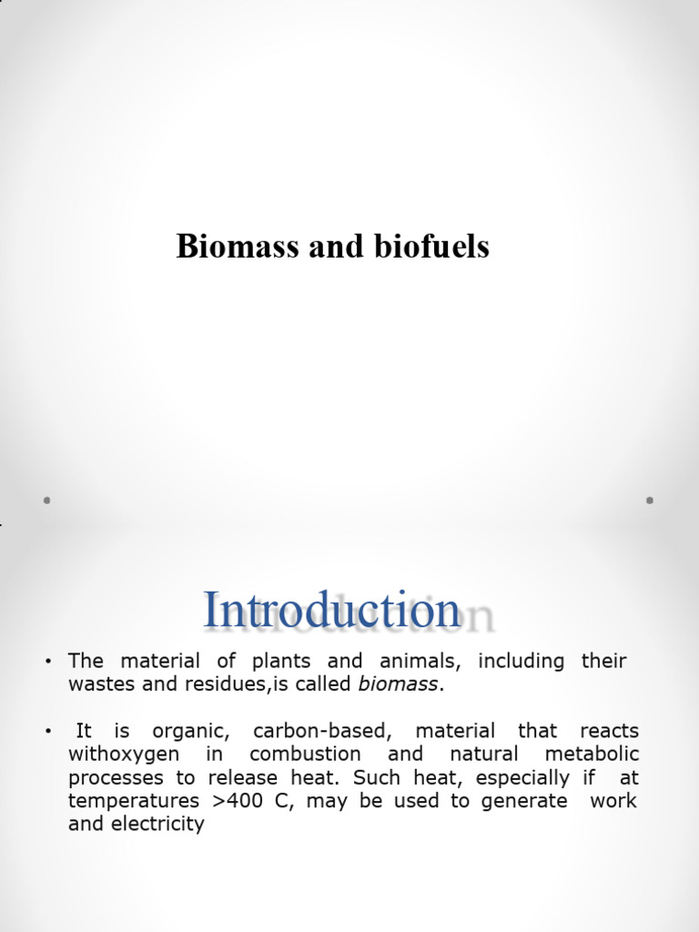Biomass PDF | PDF | Biofuel | Biodiesel