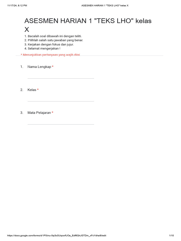 Naskah Soal PH LHO | PDF