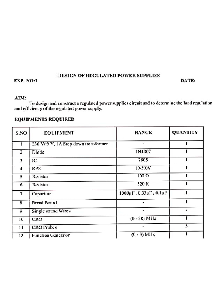 1.design of Regulated Power Supplies | PDF