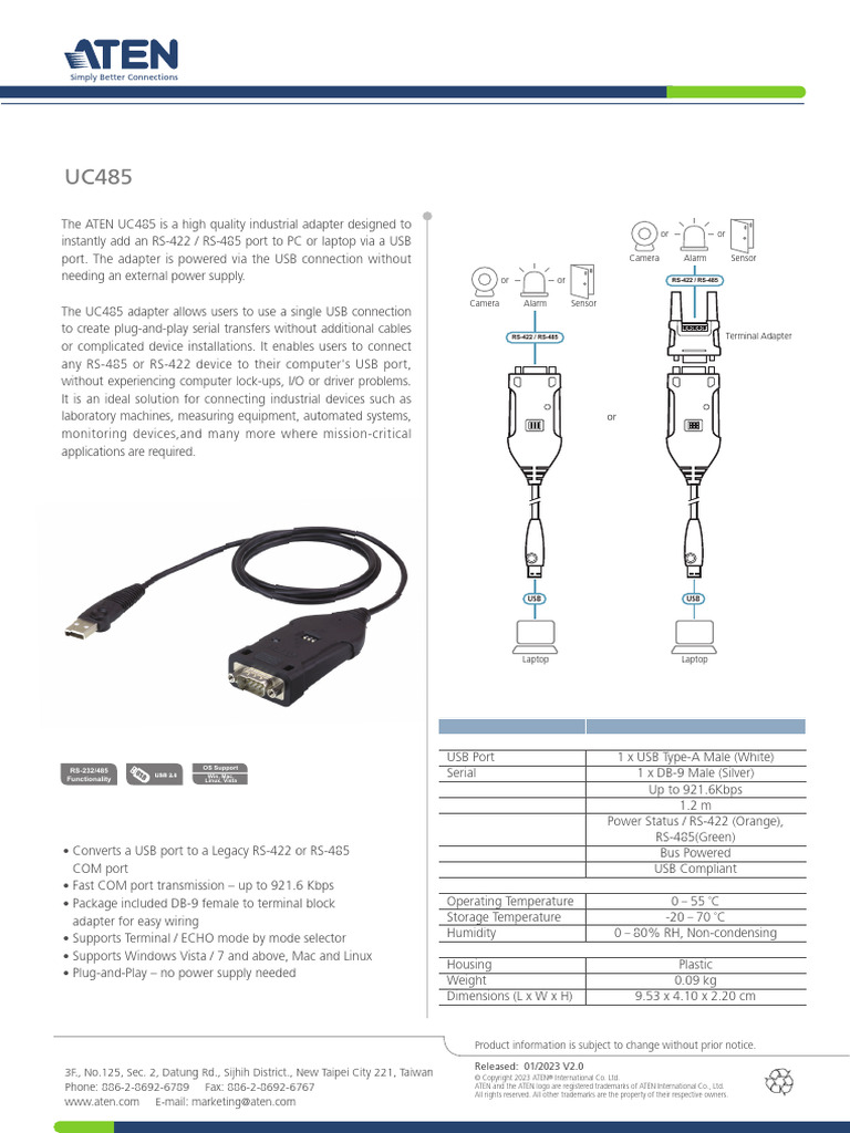 uc485_converter_ds_en | PDF | Usb | Laptop
