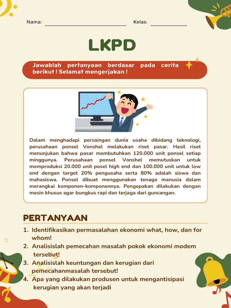 LKPD X Fase E - Masalah Ekonomi Dan Sistem Ekonomi | PDF | Bisnis
