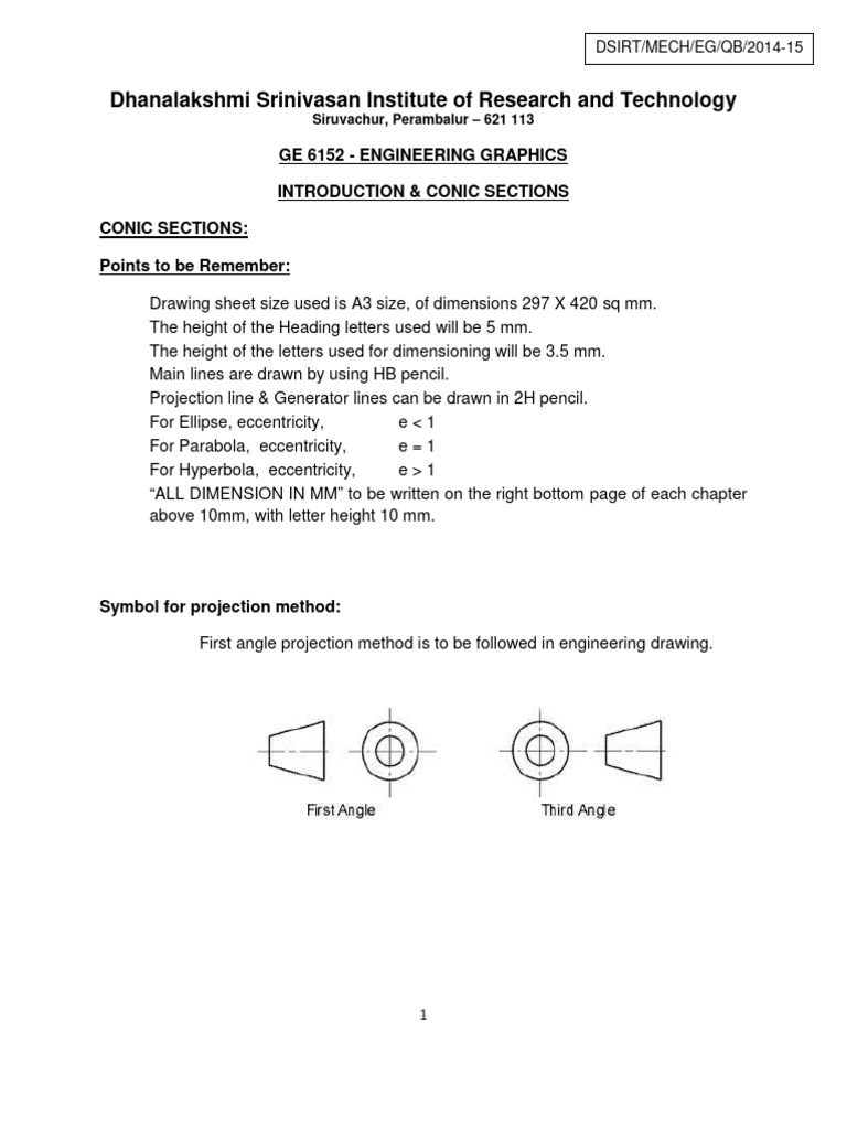Ge 6152 Engineering Graphics Introductio | PDF | Elementary Geometry | Euclidean Plane Geometry