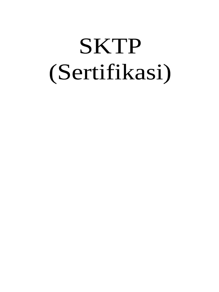 Form SPTJM Pemberkasan SKTP Dan Tamsil | PDF