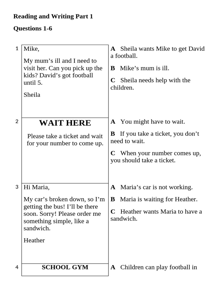 Reading and Writing Part 1.1 | PDF | Teachers