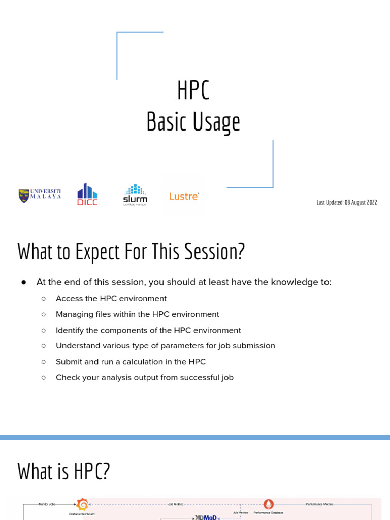HPC Basics for New Users | PDF | Supercomputer | Quality Of Service