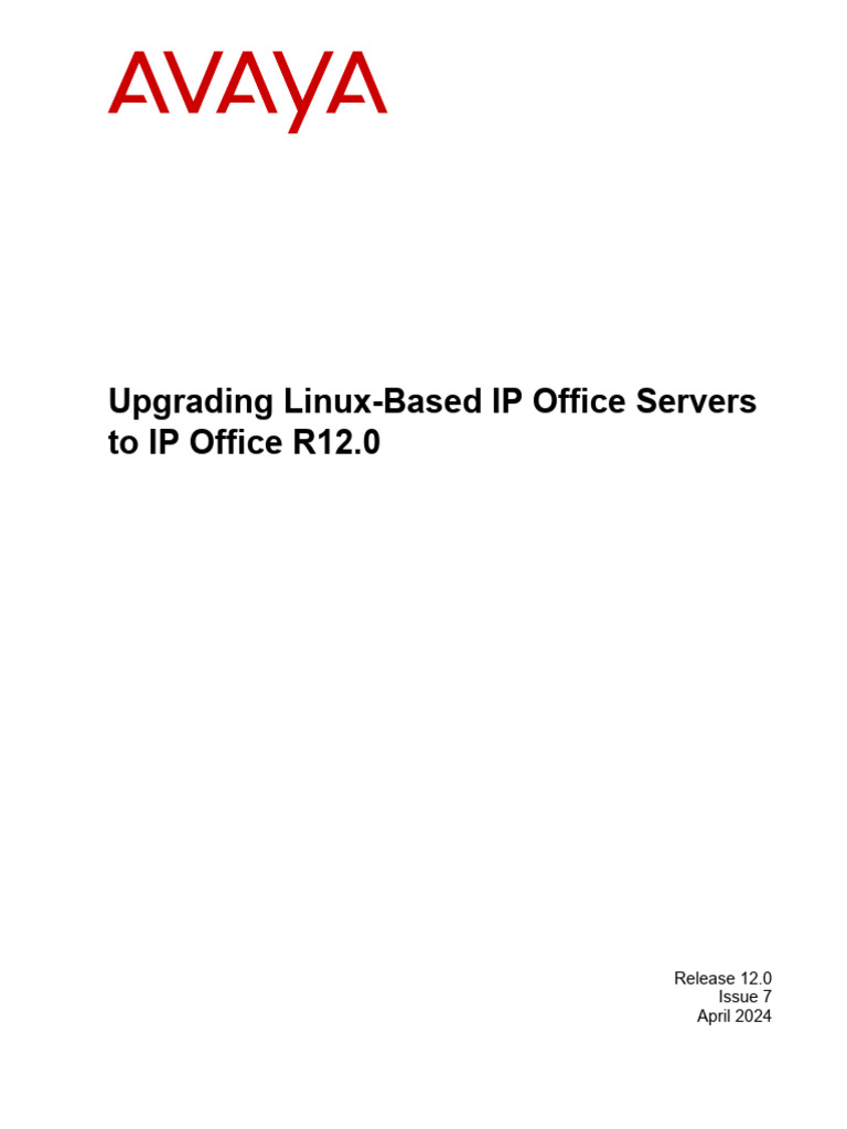 Upgrading Linux Based IP Office Servers To R12 - En-Us | PDF | Booting ...