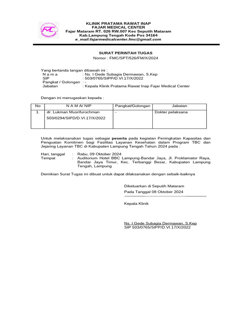 Contoh SPT | PDF | Bisnis | Kesehatan Holistik