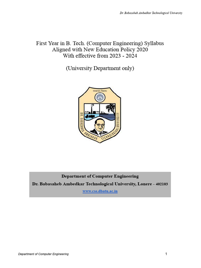 First Year Computer Engg. 1 | PDF | Regression Analysis | Eigenvalues And Eigenvectors