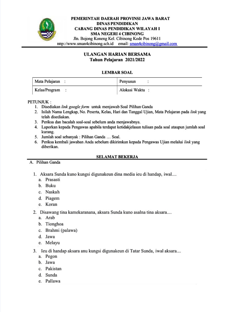 Aksara Sunda Kuno Overview | PDF