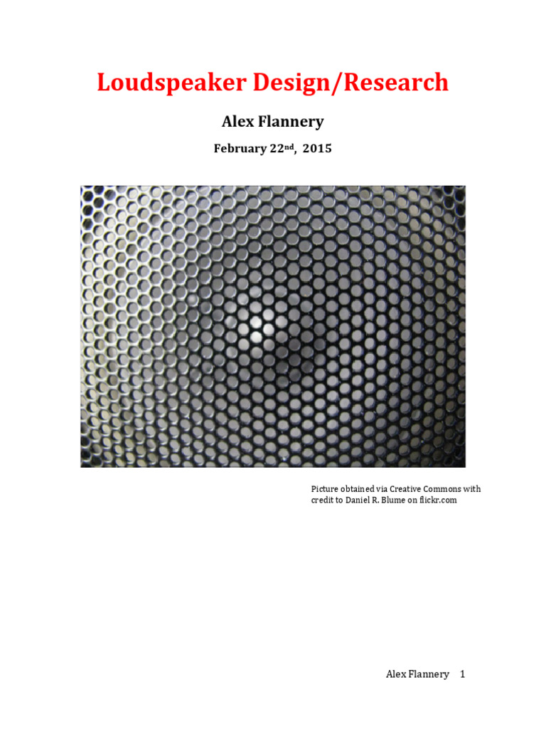Flannery Research and Design Paper | PDF | Loudspeaker | Sound