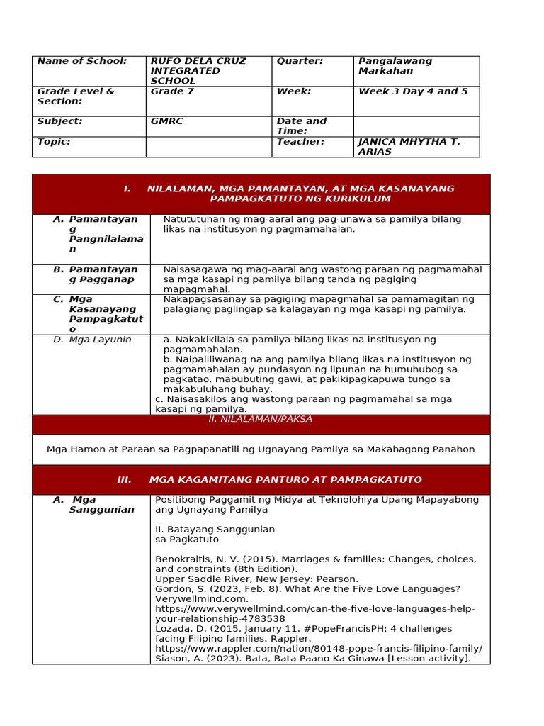 GMRC Q2 W3 Day4 | PDF