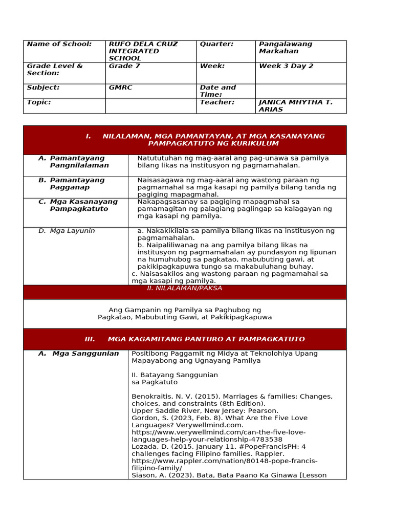 GMRC Q2 W3 Day2 | PDF