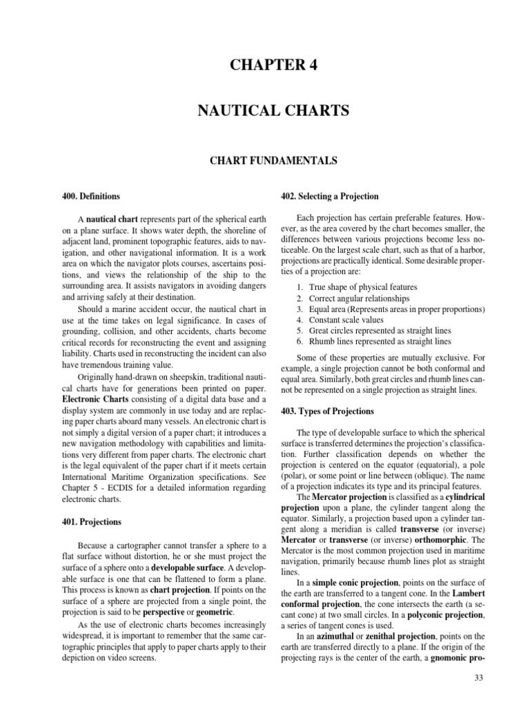 Chapter 4 - Nautical Charts | PDF | Latitude | Tangent