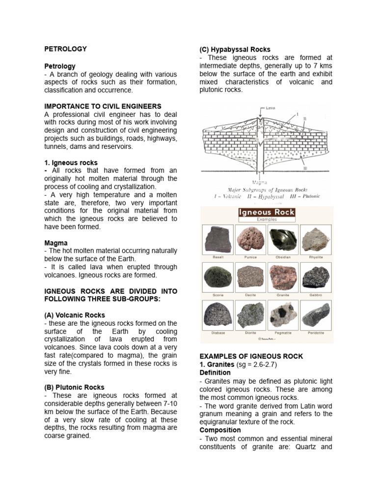 PETROLOGY | PDF | Igneous Rock | Rock (Geology)