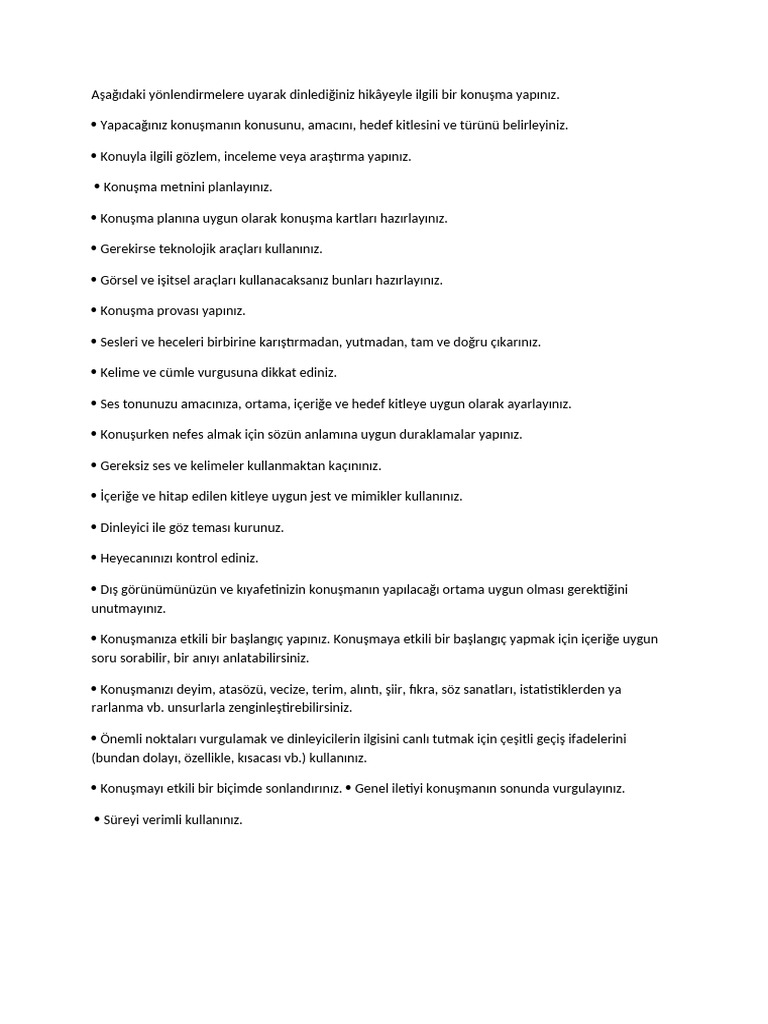 11 TDE Kitabı 67. Sayfa (Konuşma-Kriterler) | PDF