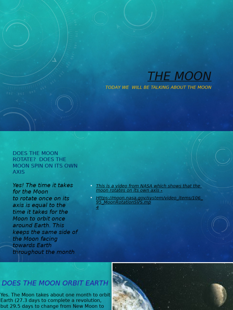 The Moon | PDF | Moon | Rotation