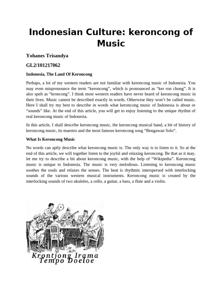 Discovering Indonesian Keroncong Music | PDF | Performing Arts ...