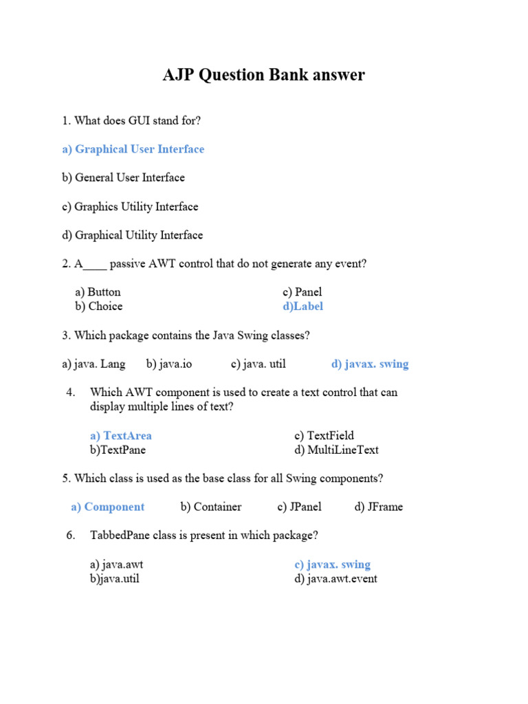 AJP UT1 Answer | PDF | Computing Platforms | Software Development