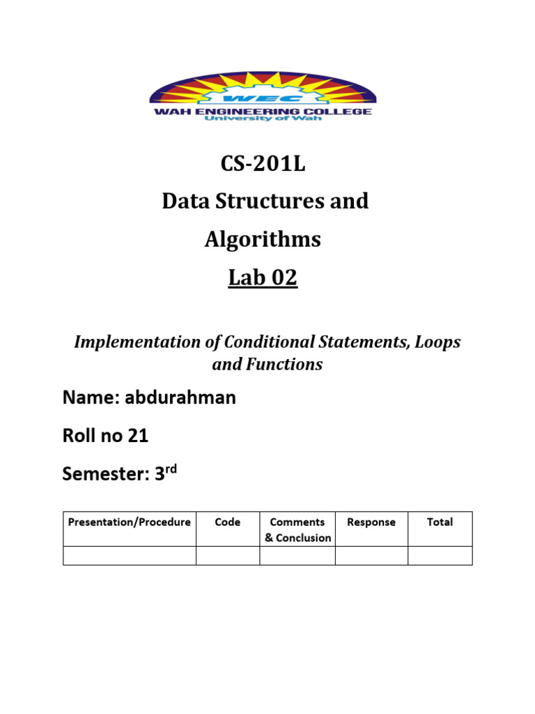 Abdurahman Lab 2 Dsa | PDF | Computer Science | Software Development