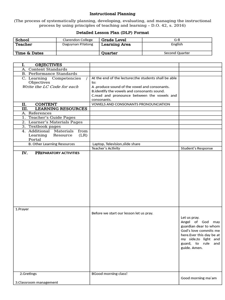Detailed Lesson Plan DLP Format 1 | PDF | Genetically Modified Organism ...