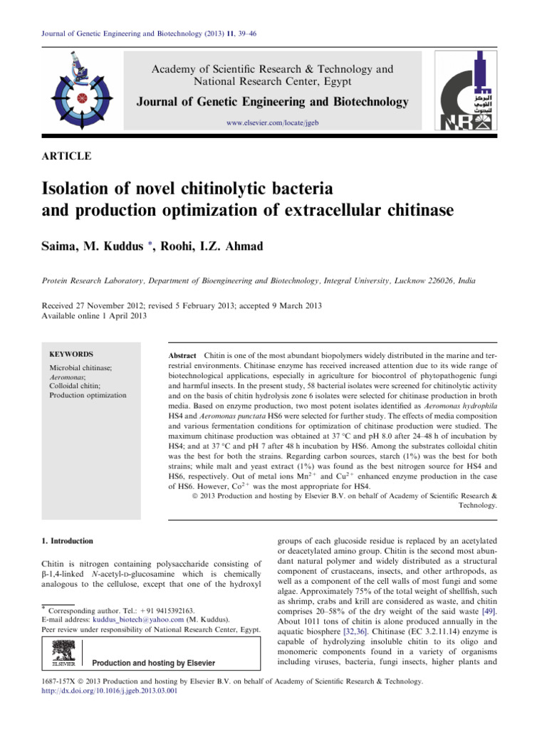 Chitinase activity | PDF | Polymerase Chain Reaction | Bacteria