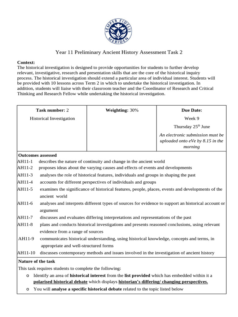 11 Ancient History - 2 - Assessment Notification 2020 | PDF | Knowledge ...