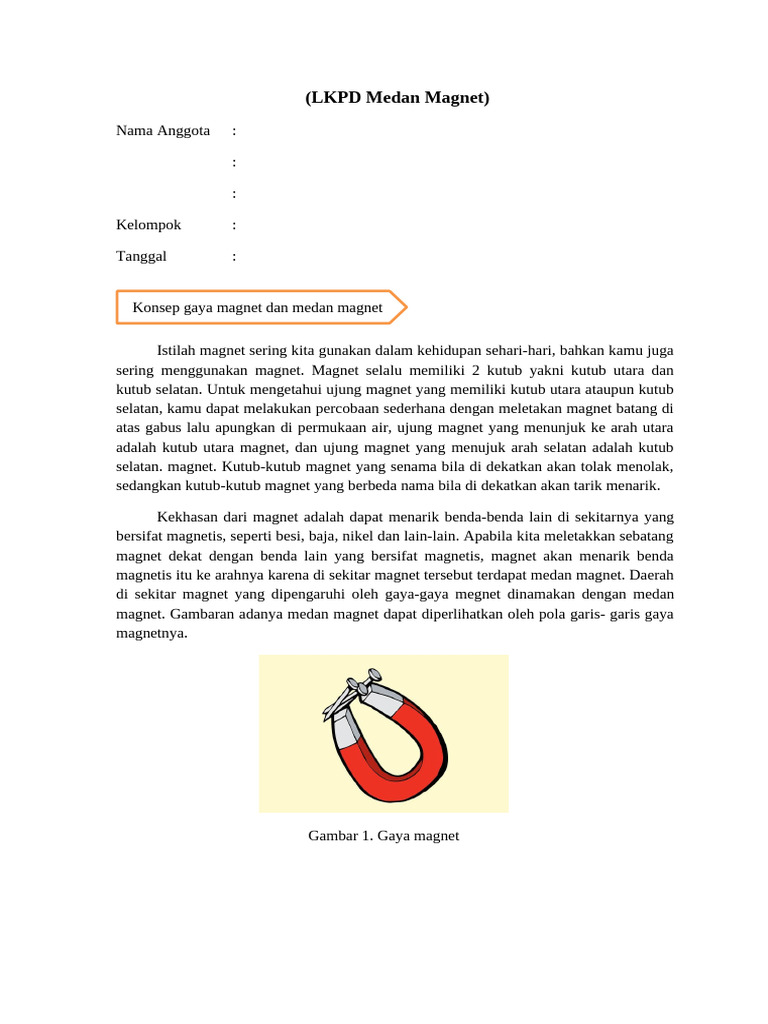 LKPD Medan Magnet | PDF