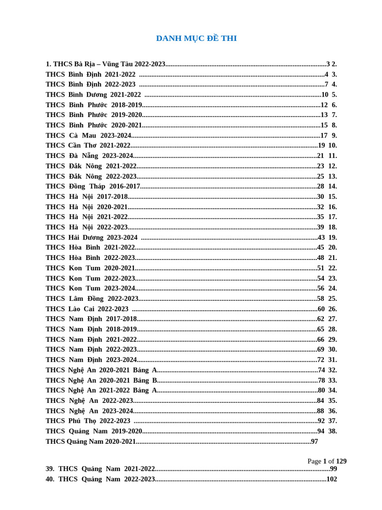 50 ĐỀ THI HSG THCS | PDF