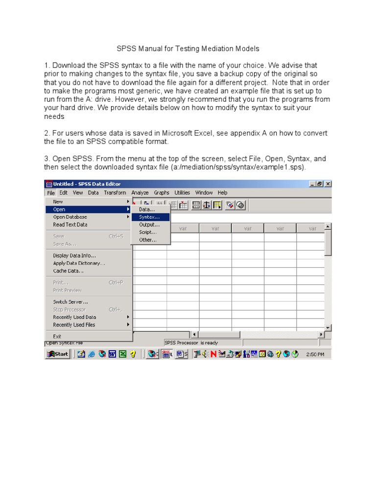 SPSS Manual | Spss | Computer File