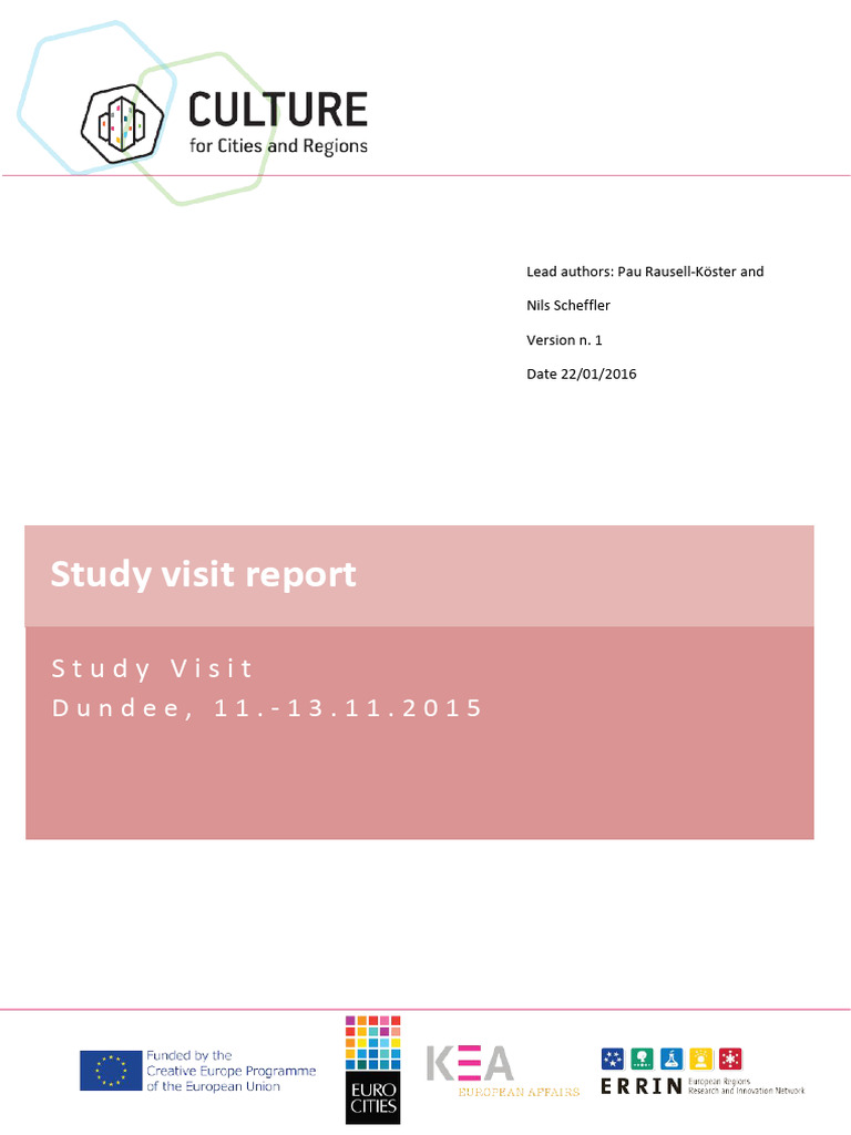 Study Visit Report Dundee Min | PDF